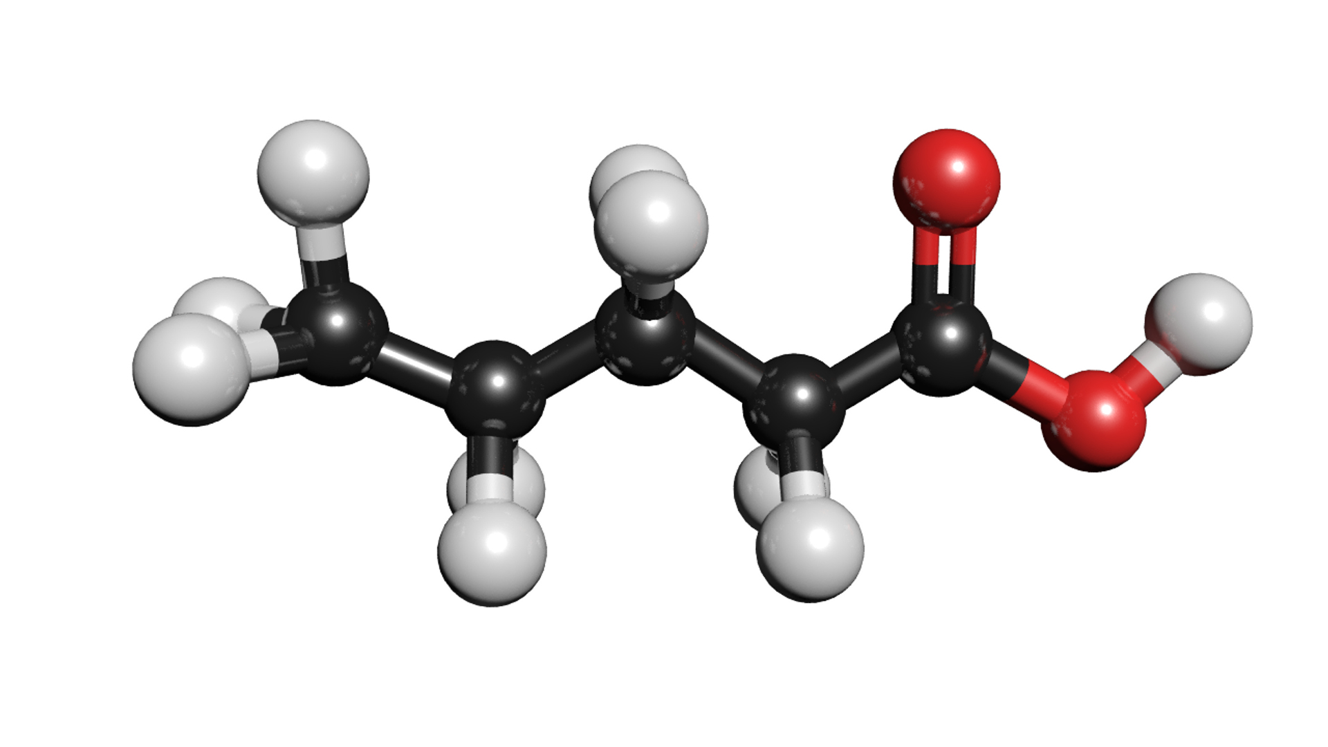 Valeric Acid Molecule C5h10o2 Model - TurboSquid 1427437