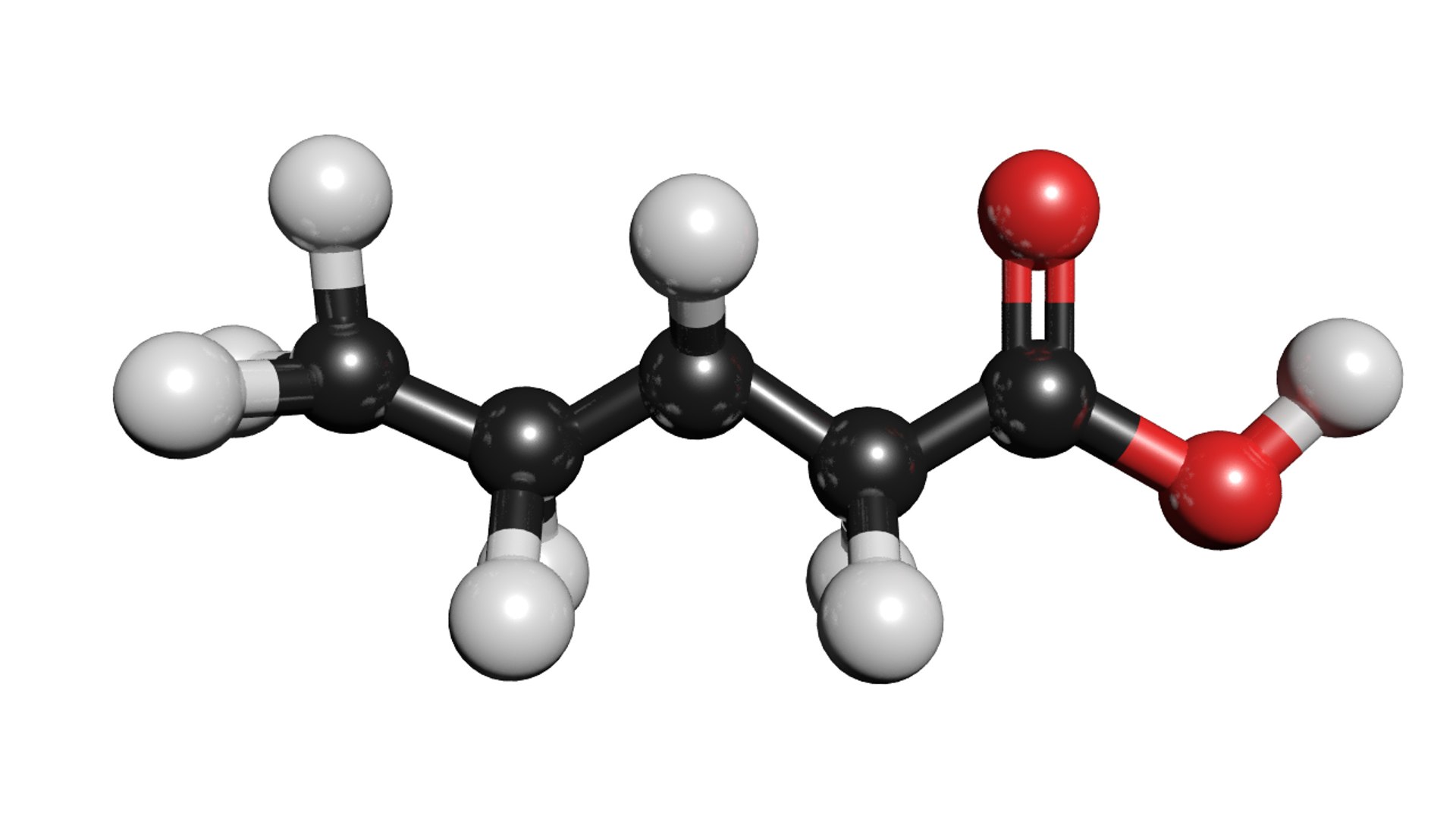 Valeric Acid Molecule C5h10o2 Model - TurboSquid 1427437