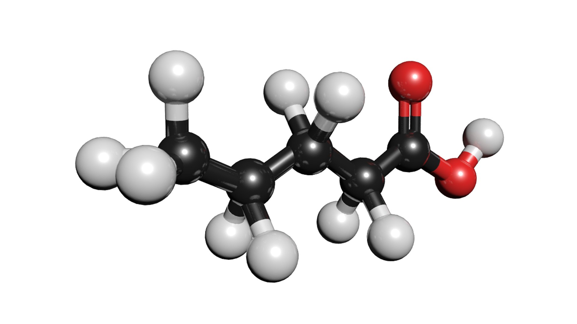 Valeric Acid Molecule C5h10o2 Model - TurboSquid 1427437