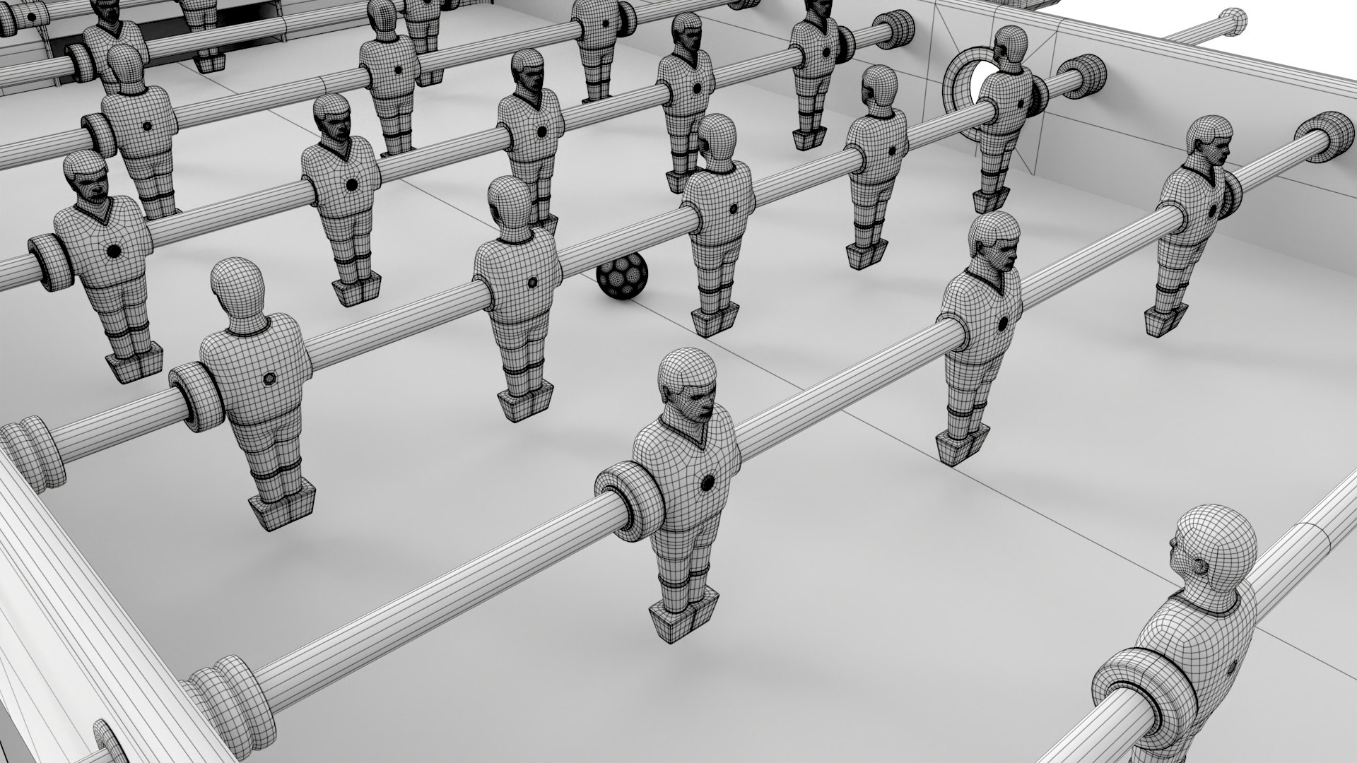 Football Table Game 01 3D Model - TurboSquid 2166674