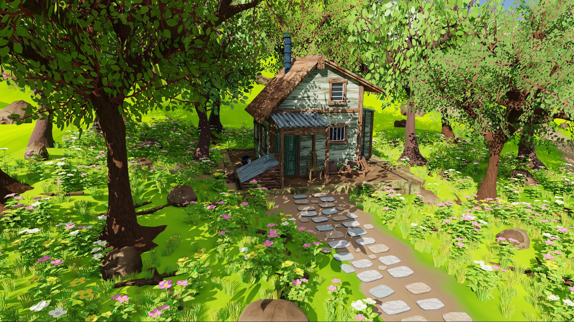 House In Forest 2 3D - TurboSquid 2043809