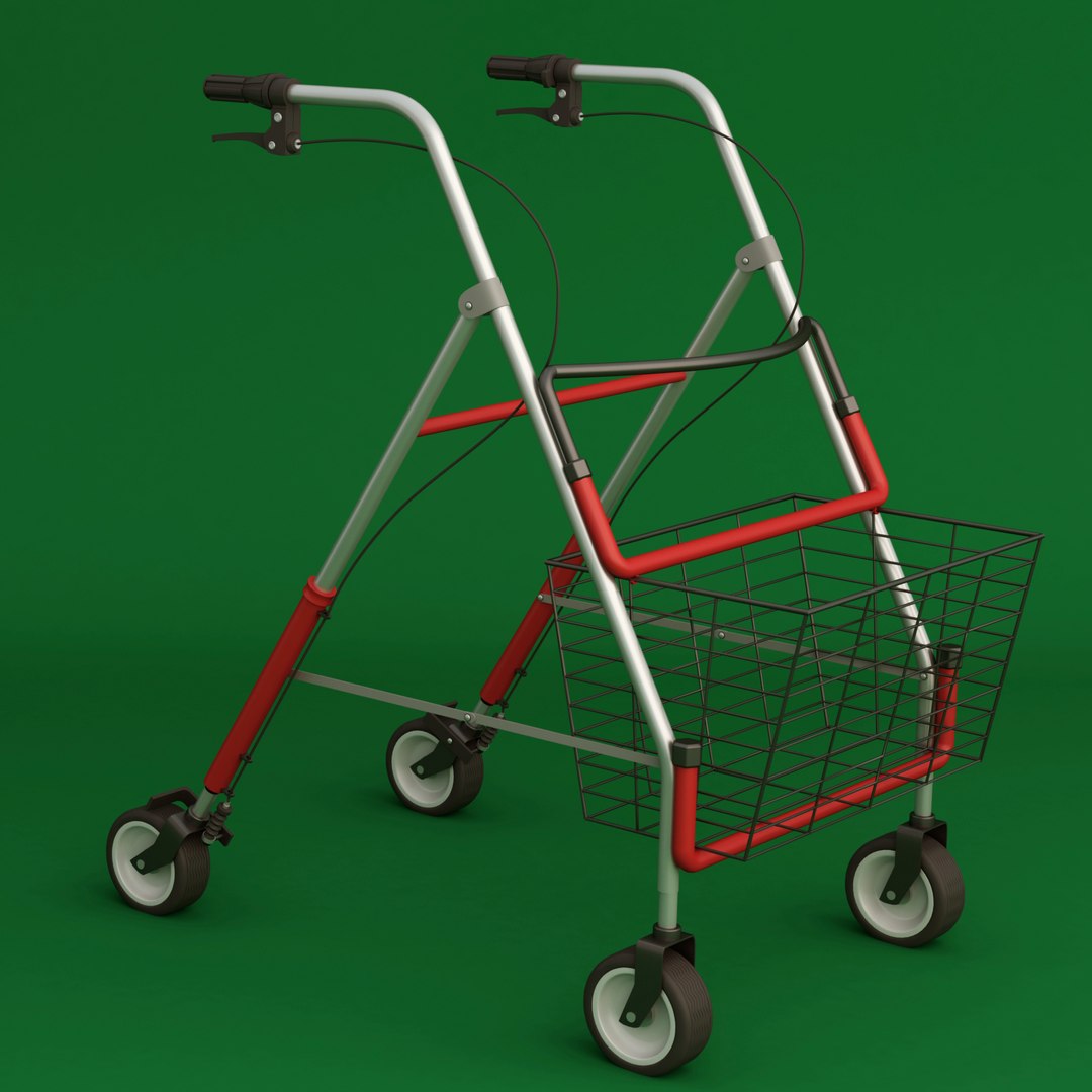 Folding Wheeled Walker 3d Model