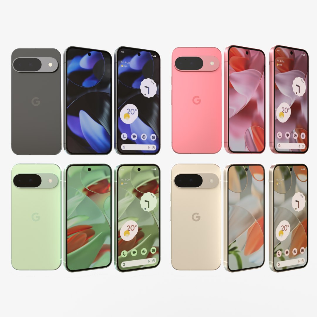 3D Google Pixel 9 All Colors Model - TurboSquid 2268932