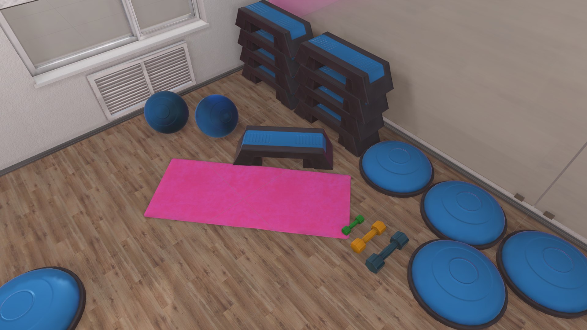 3D vr fitness hall - model - TurboSquid 1427848