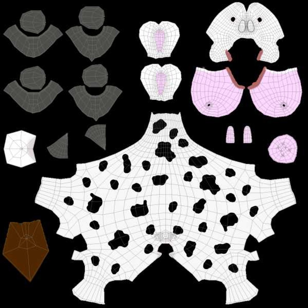 3d Cartoon Cow Model