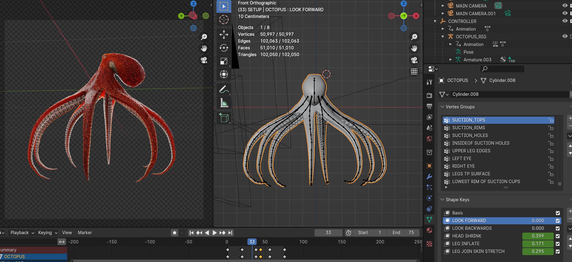 3D Model Animated Octopus - TurboSquid 2187371