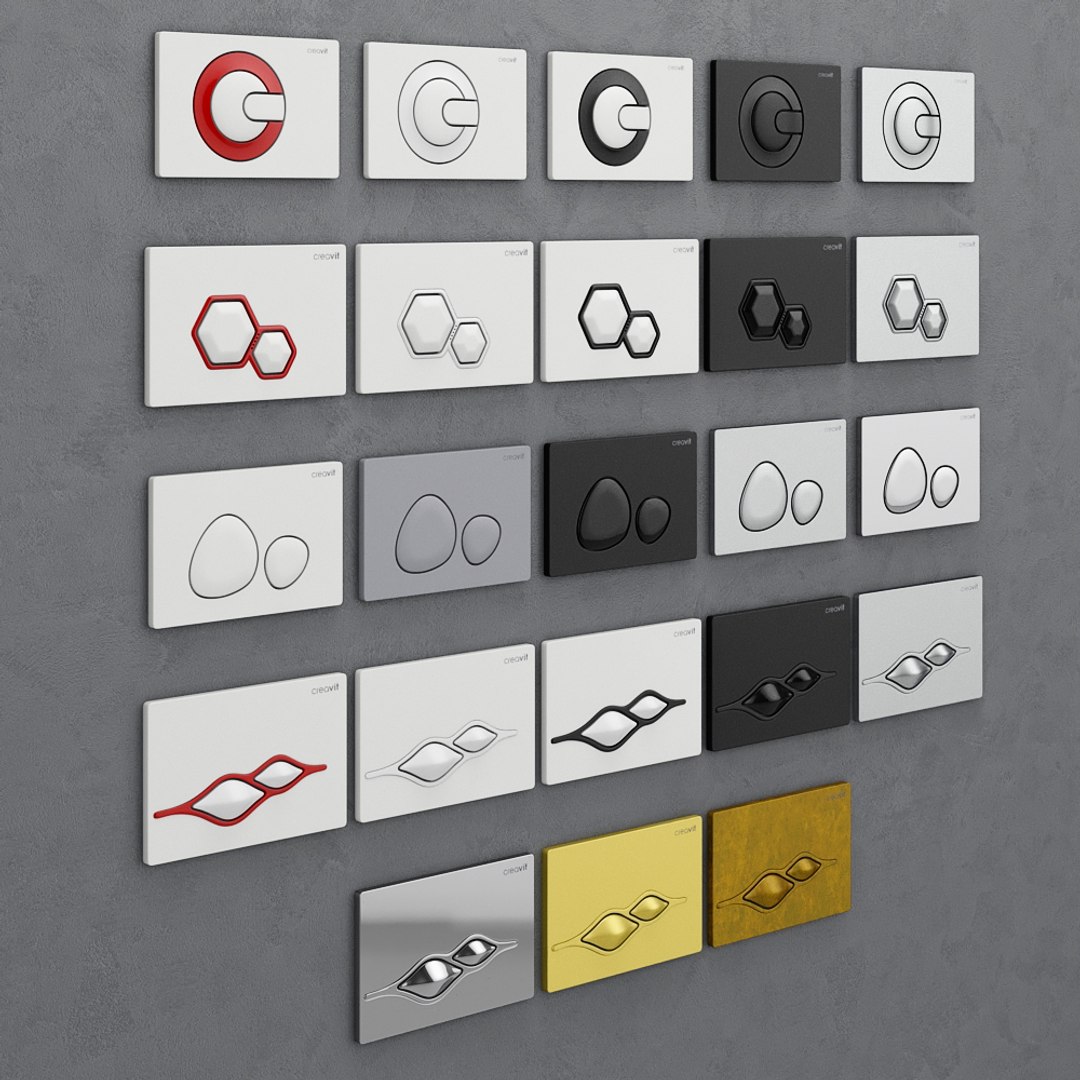3D Set Buttons Installation Creavit Model - TurboSquid 1310713