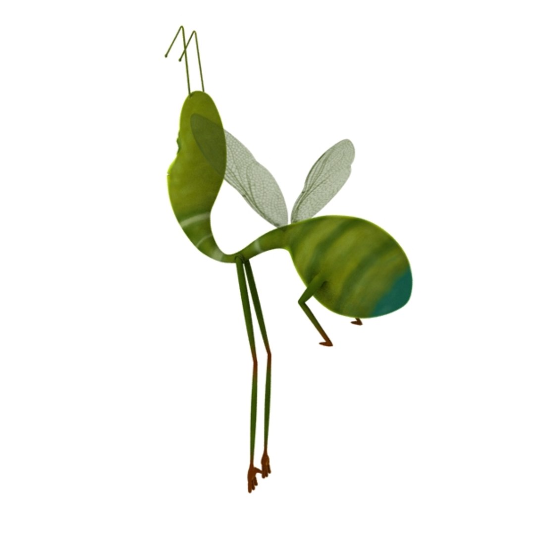 Cartoon Green Fly 3d Model