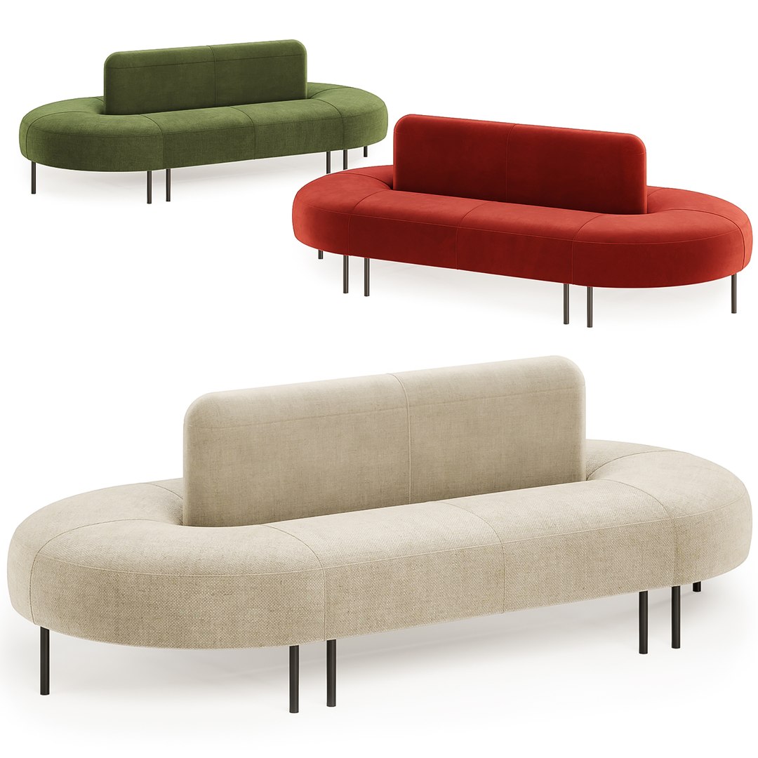 Sofa VARIETY Double Sided Oval Model - TurboSquid 2255589