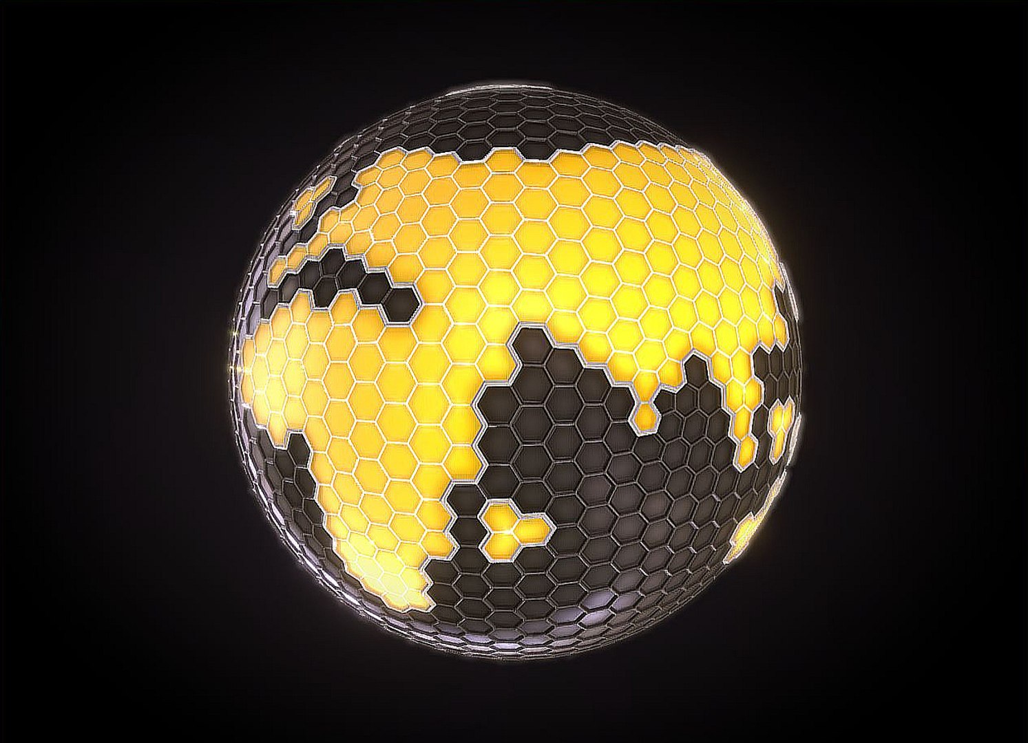 Hexagon Planet Earth 3D Model - TurboSquid 1282594