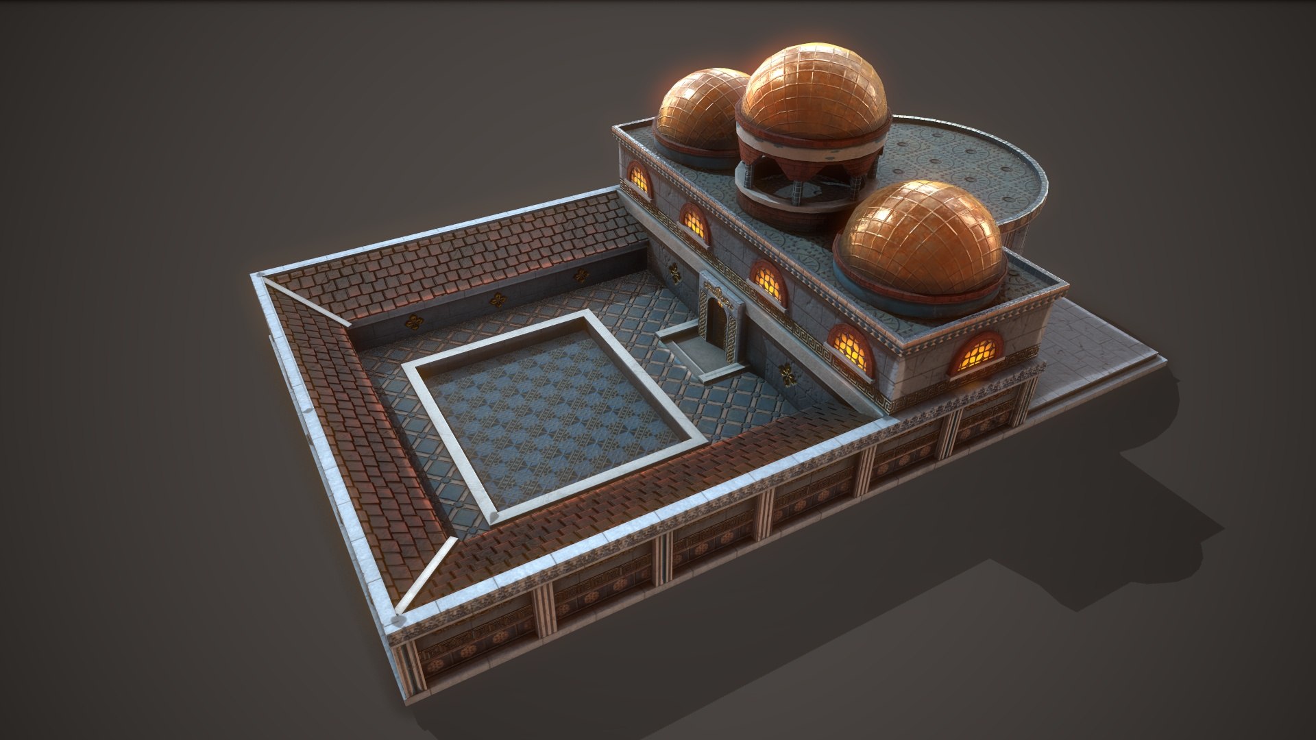 3D Ancient Baths Model - TurboSquid 1650486