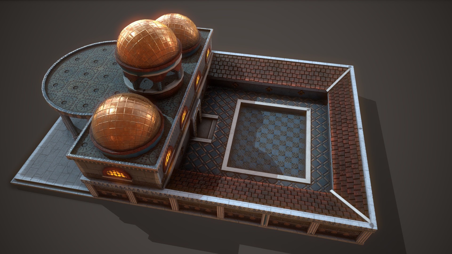3D Ancient Baths Model - TurboSquid 1650486