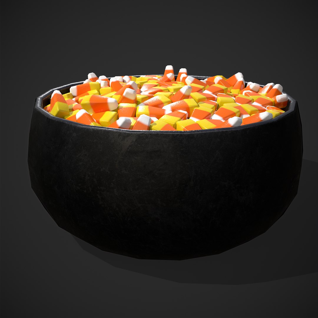 3D Candy Corn Bowl Model - TurboSquid 1806405