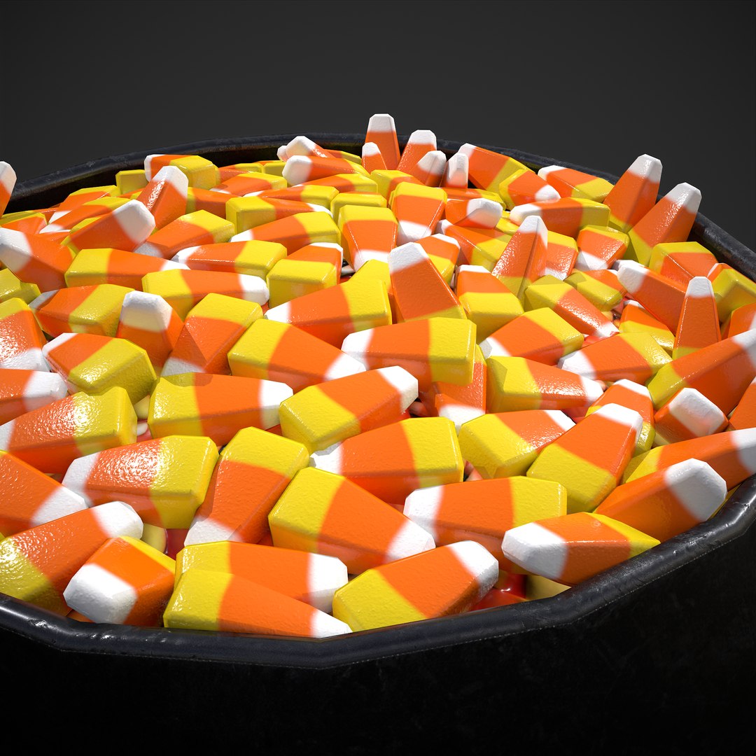 3D Candy Corn Bowl Model - TurboSquid 1806405