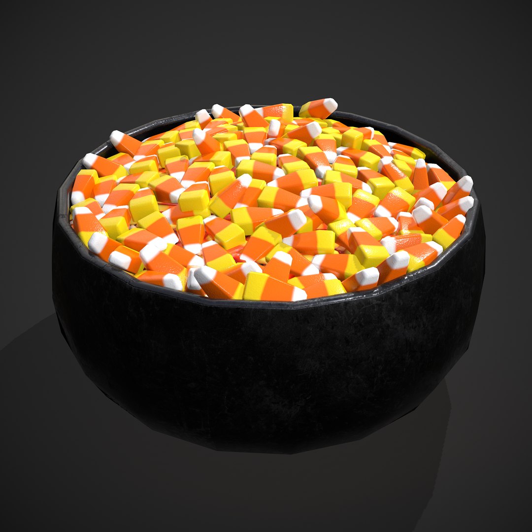 3D Candy Corn Bowl Model - TurboSquid 1806405