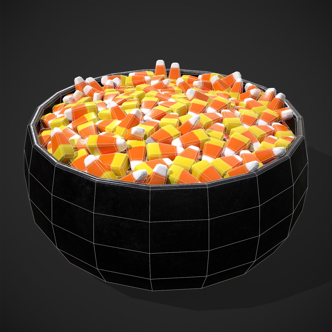3D Candy Corn Bowl Model - TurboSquid 1806405