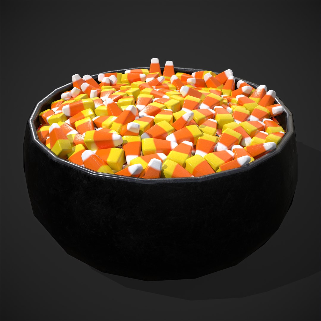 3D Candy Corn Bowl Model - TurboSquid 1806405