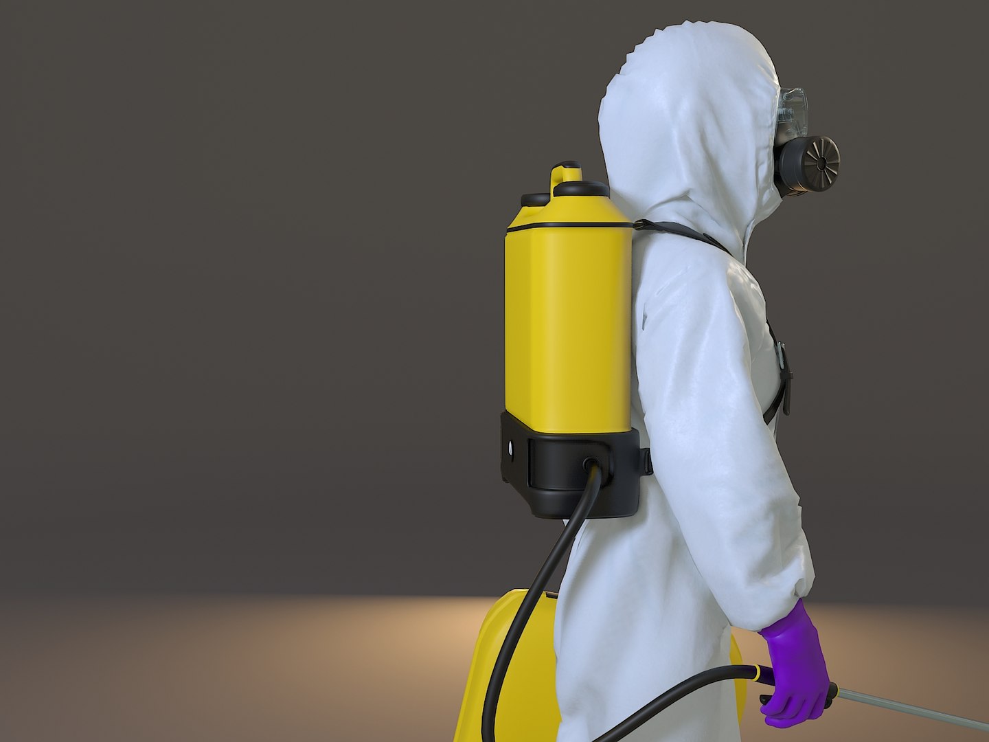 3D female biohazard suit acc - TurboSquid 1527964