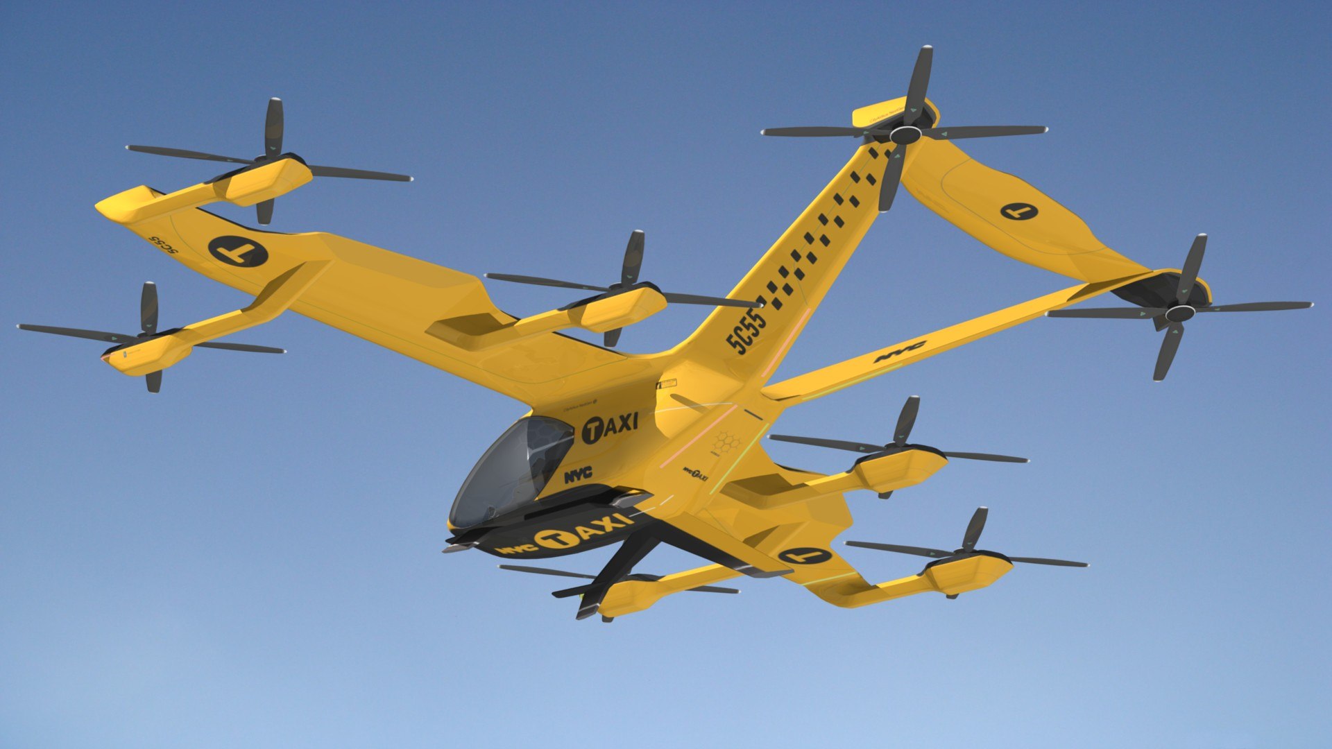 NYC Aero Taxi 3D Model - TurboSquid 2011325