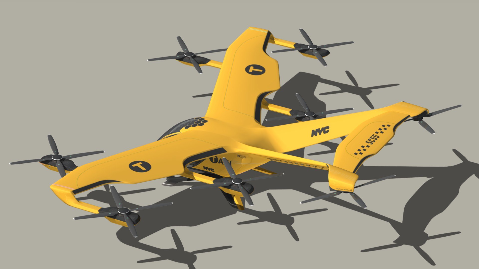 NYC Aero Taxi 3D Model - TurboSquid 2011325