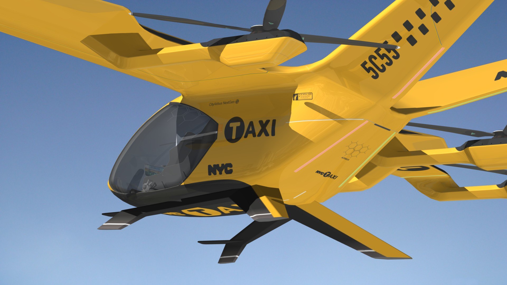 NYC Aero Taxi 3D Model - TurboSquid 2011325