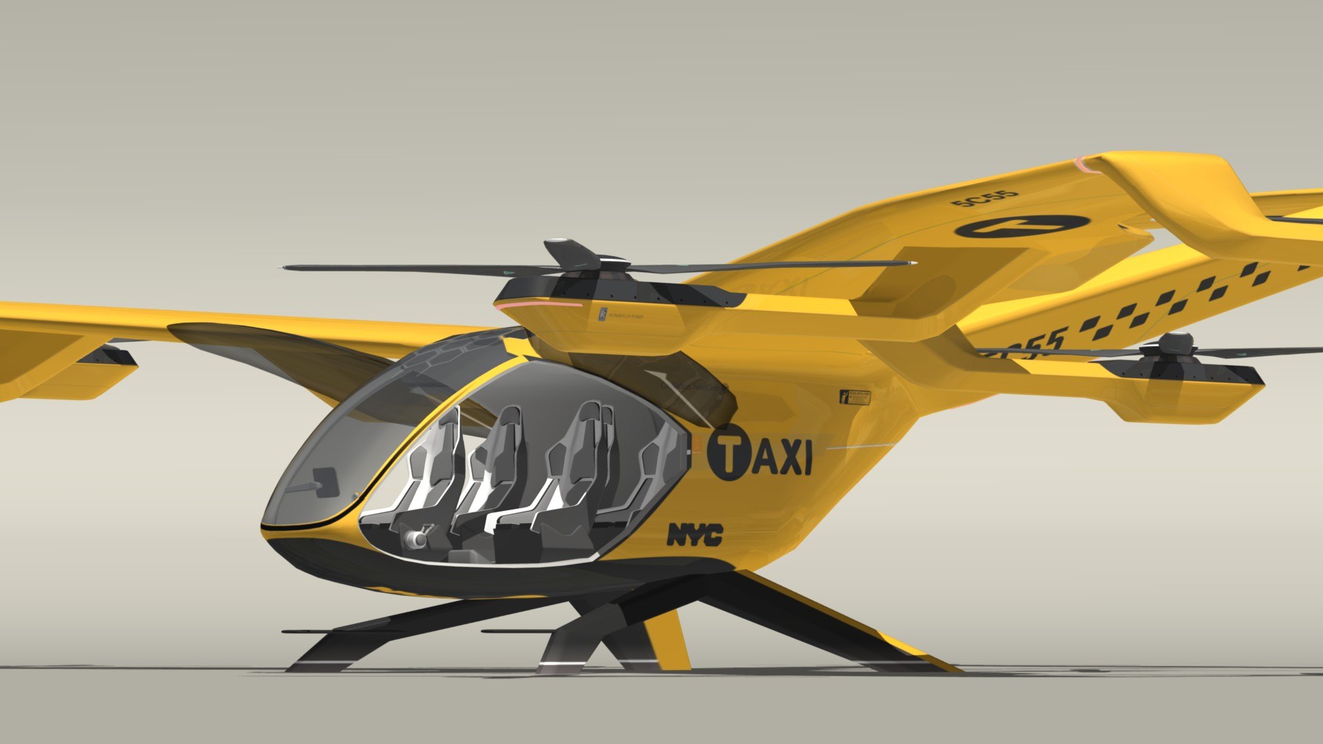NYC Aero Taxi 3D Model - TurboSquid 2011325