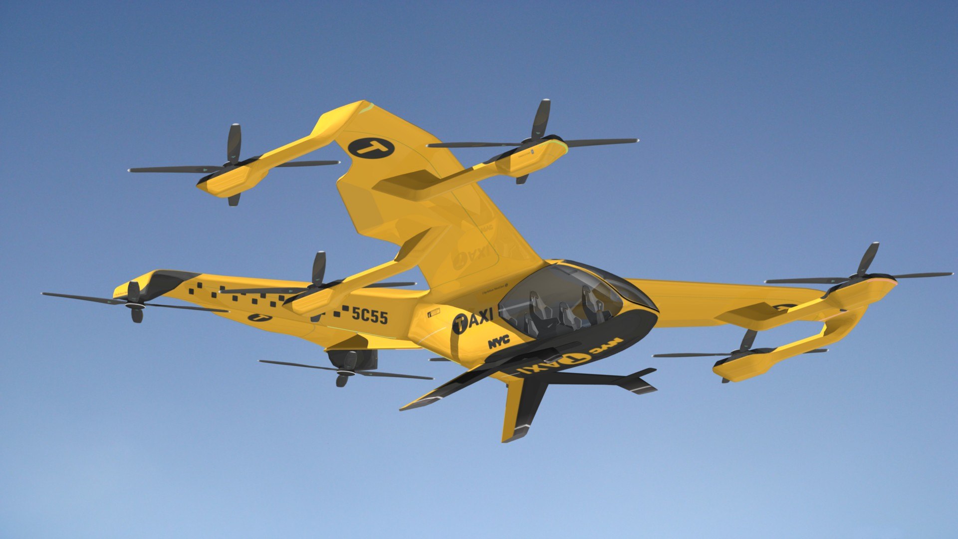 NYC Aero Taxi 3D Model - TurboSquid 2011325