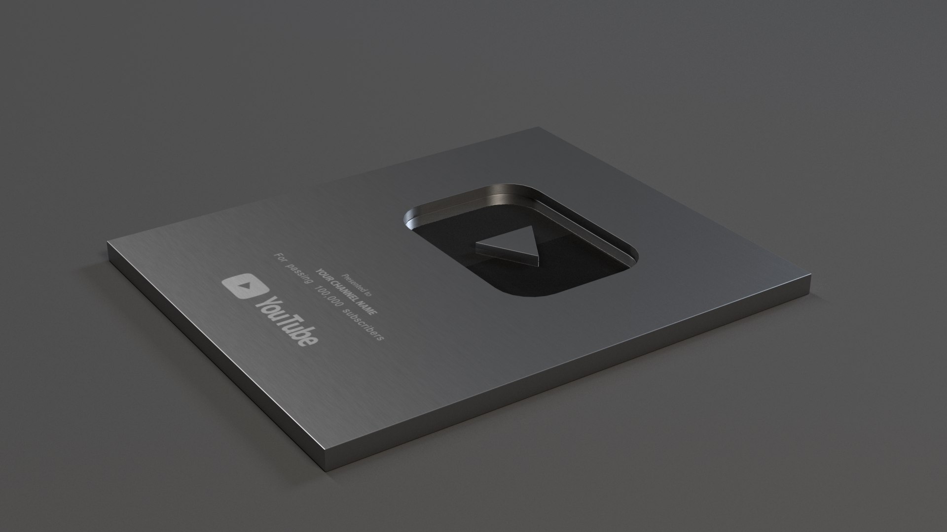 Youtube Silver Play Button 3D - TurboSquid 1963186