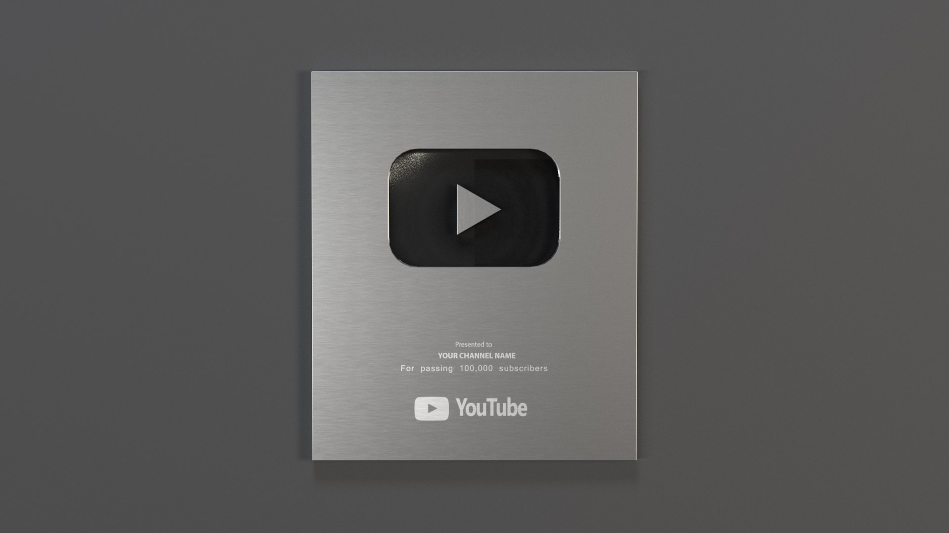 Youtube Silver Play Button 3D - TurboSquid 1963186