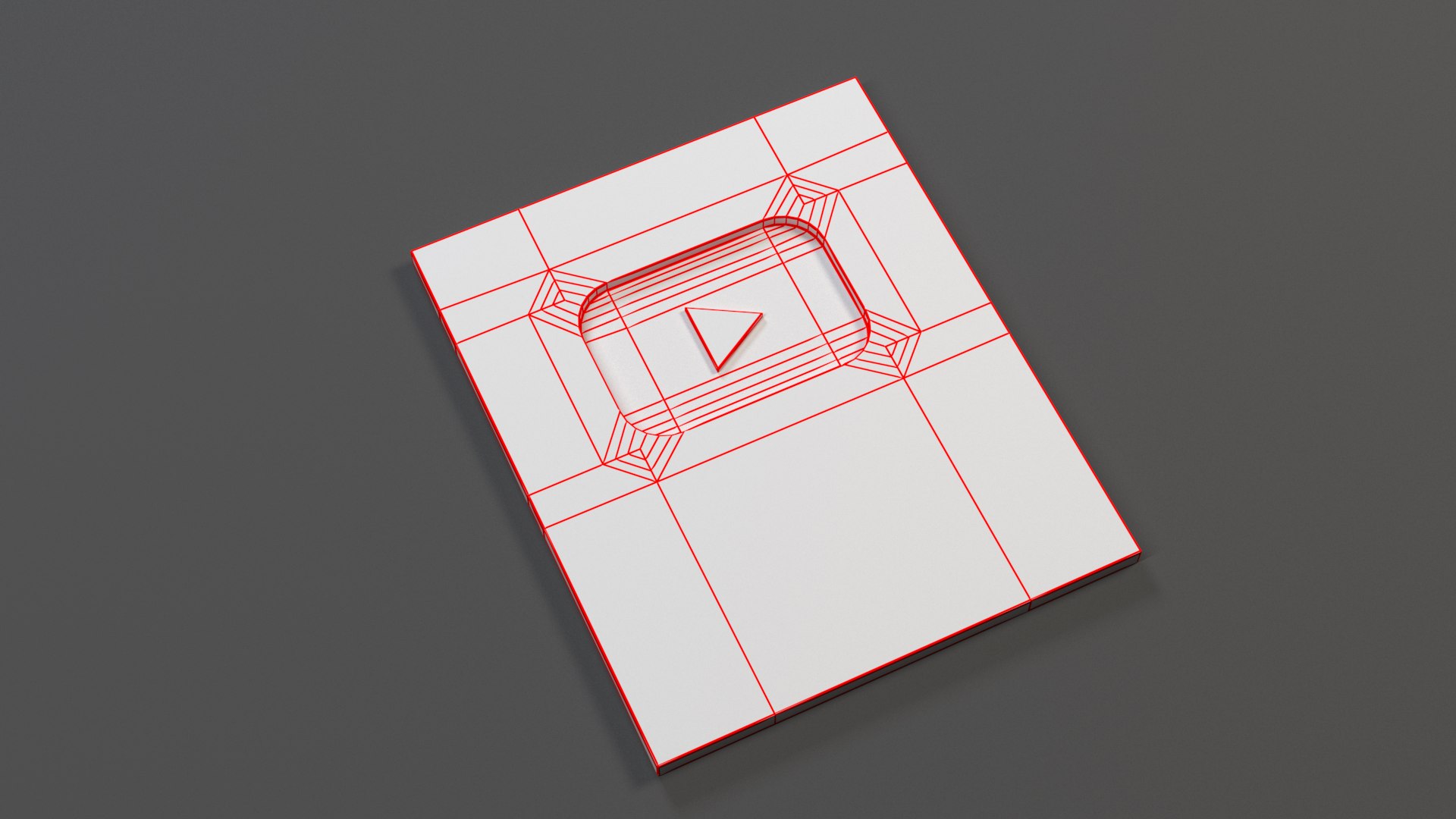 Youtube Silver Play Button 3D - TurboSquid 1963186