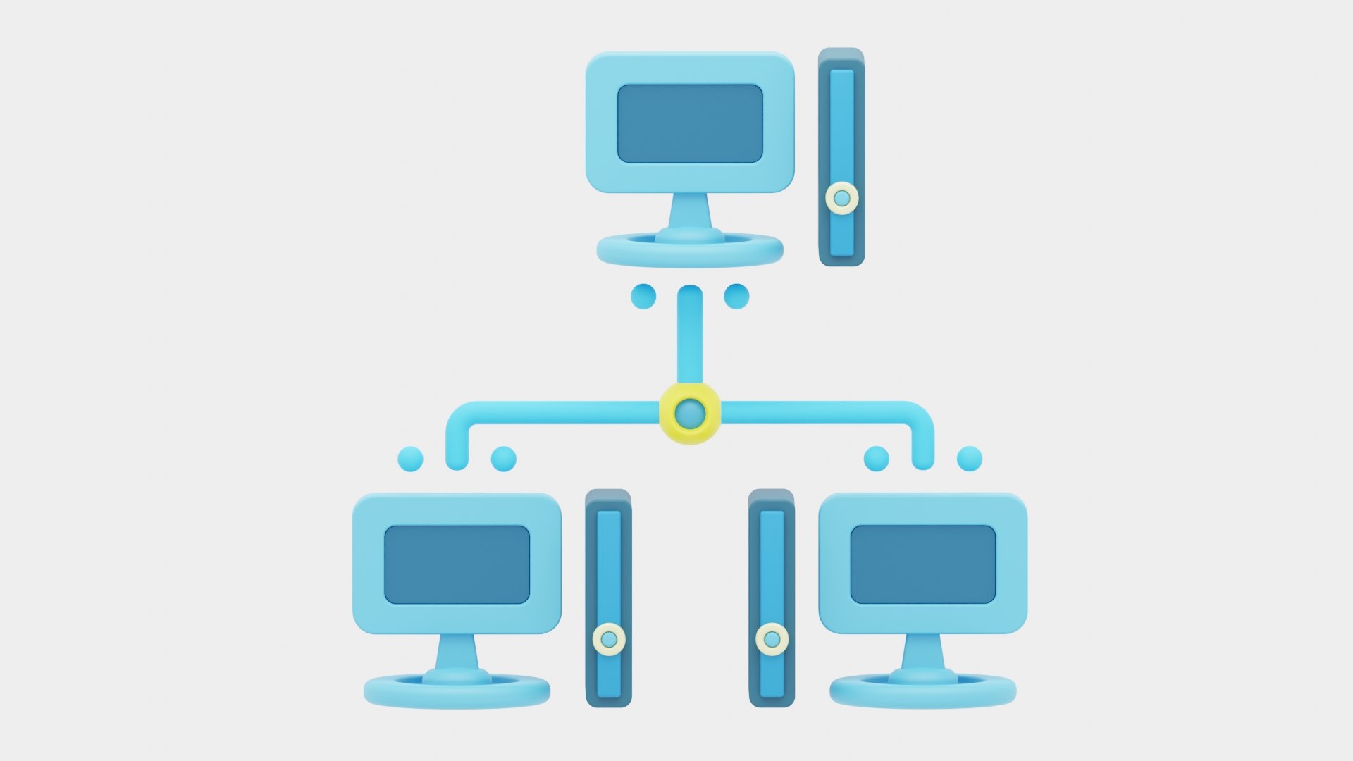 Local Area Network 3d Icon Represented With Multiple Connected ...