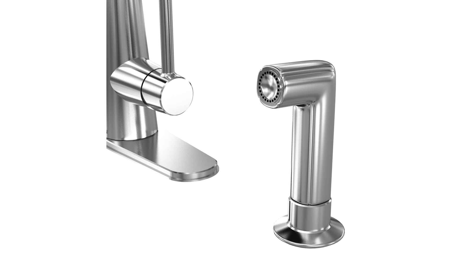 3D Moen Sleek Chrome One Handle Kitchen Faucet Model - TurboSquid 2035973