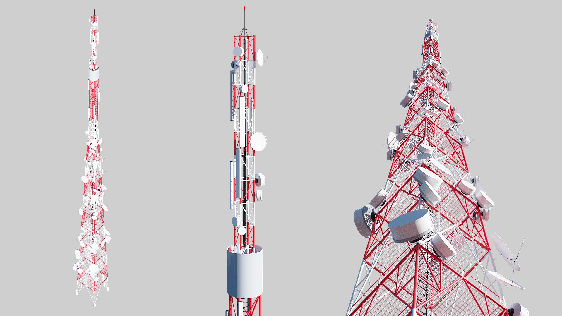 3D telecommunication cell tower model - TurboSquid 1696023