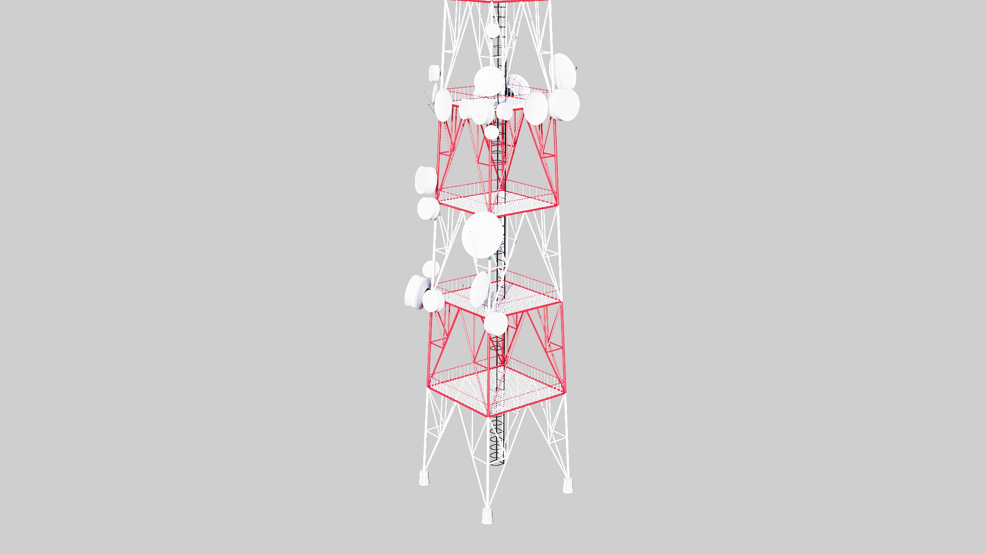 3D Telecommunication Cell Tower Model - TurboSquid 1696023