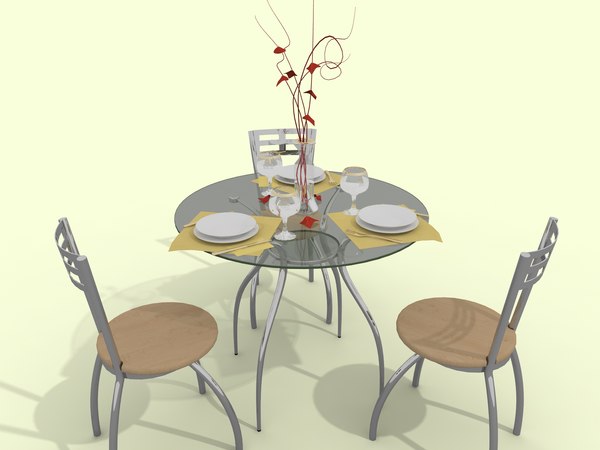 cafe table 3d max