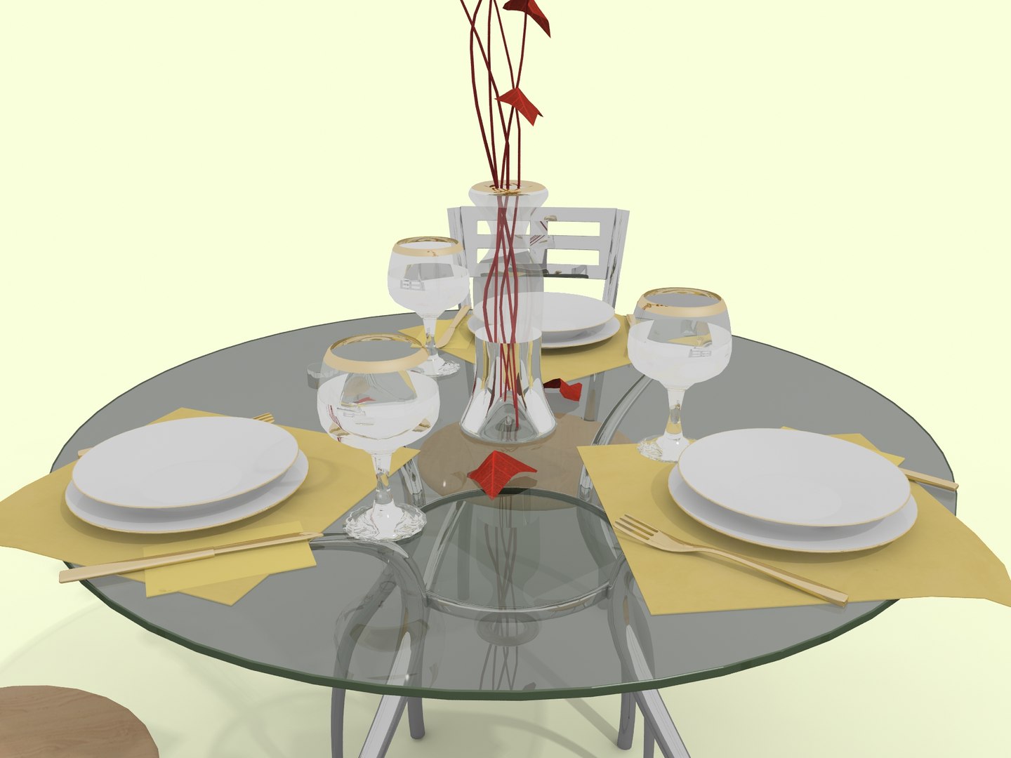 cafe table 3d max