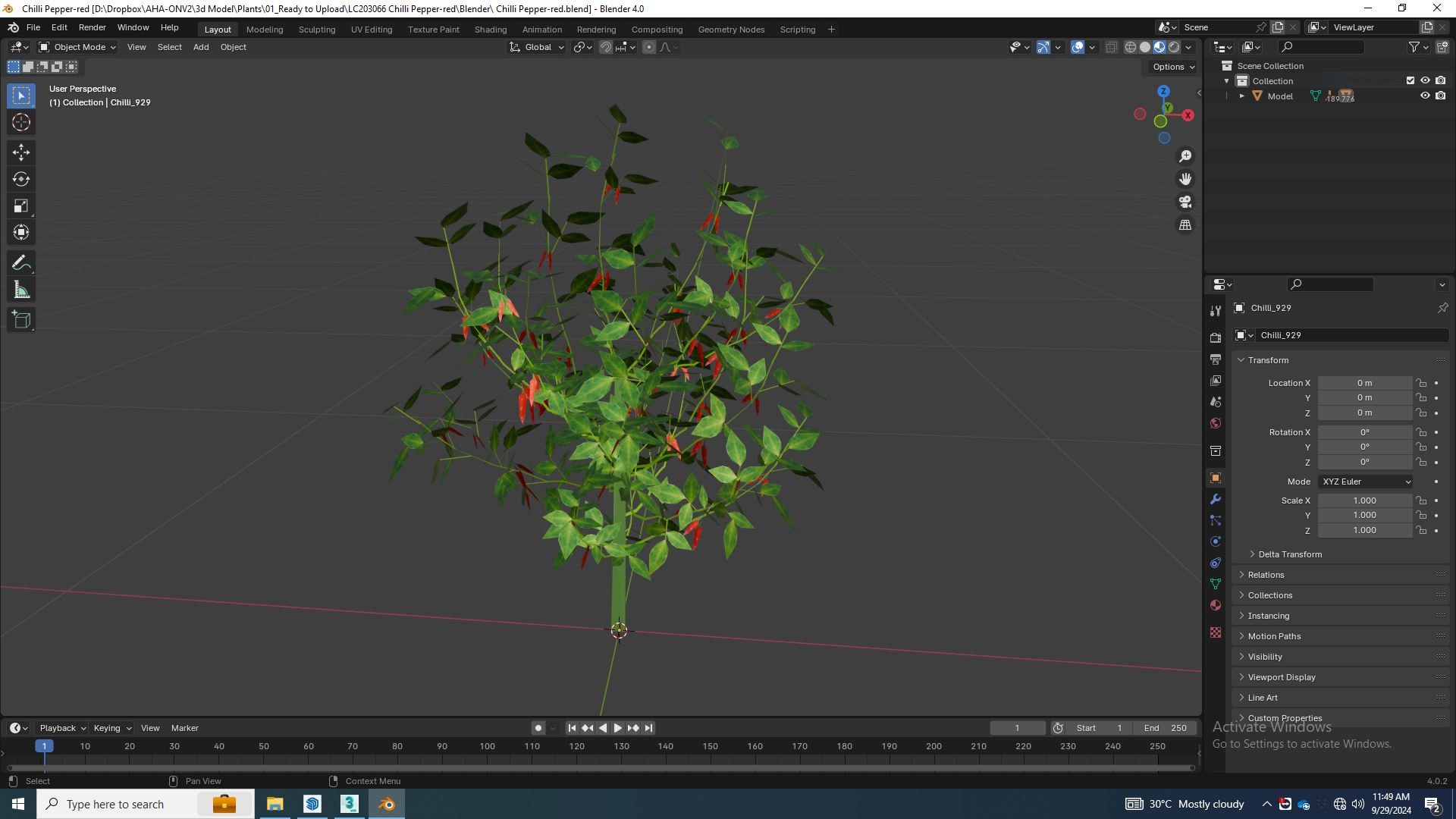 3D Chilli Pepper-red Model - TurboSquid 2287358