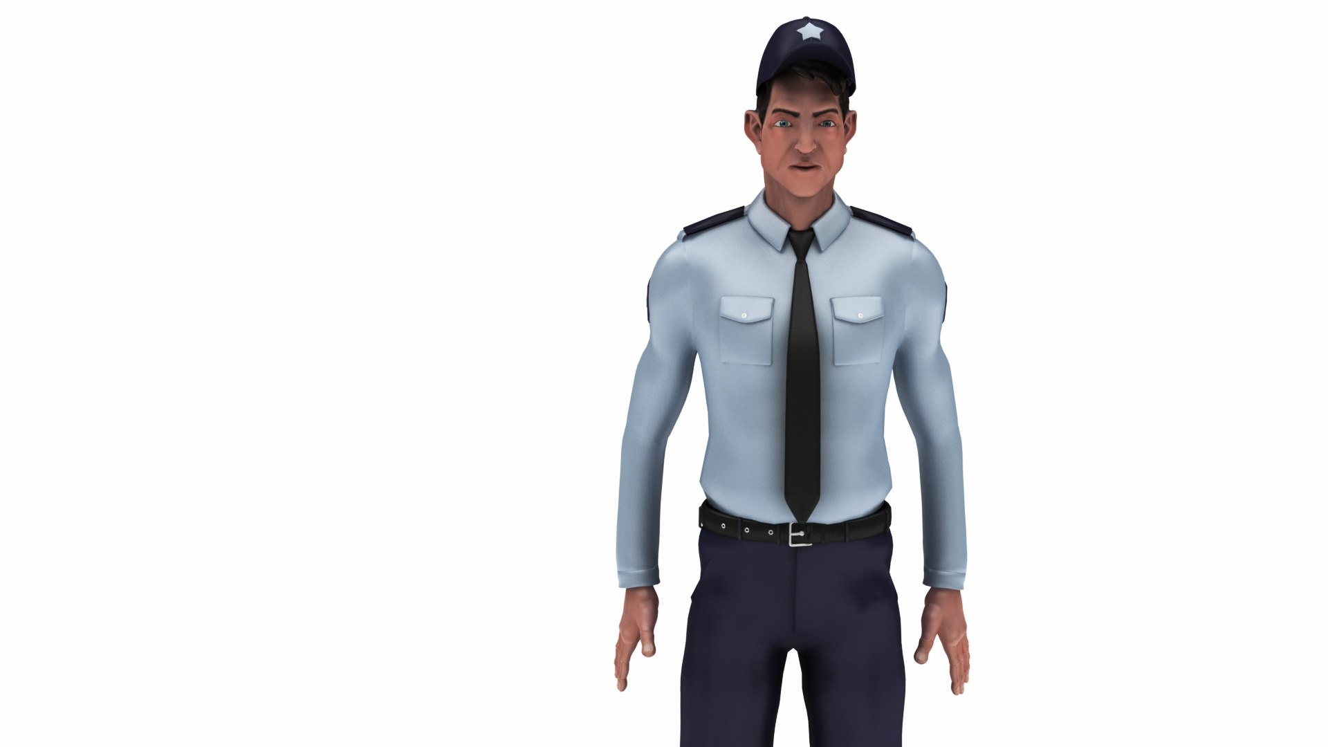 Security man 3D model - TurboSquid 1539157