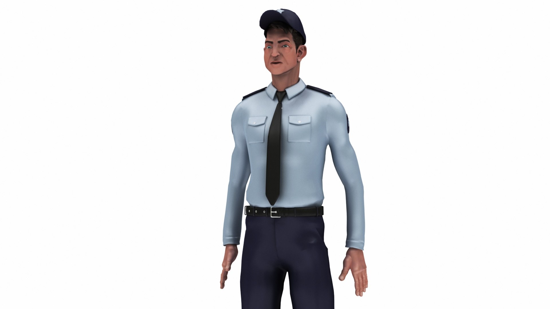 Security man 3D model - TurboSquid 1539157