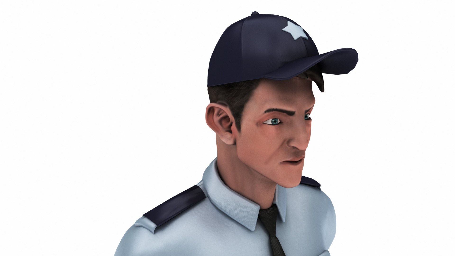 Security man 3D model - TurboSquid 1539157