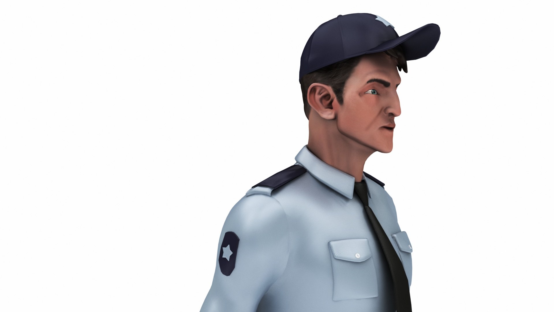 Security man 3D model - TurboSquid 1539157