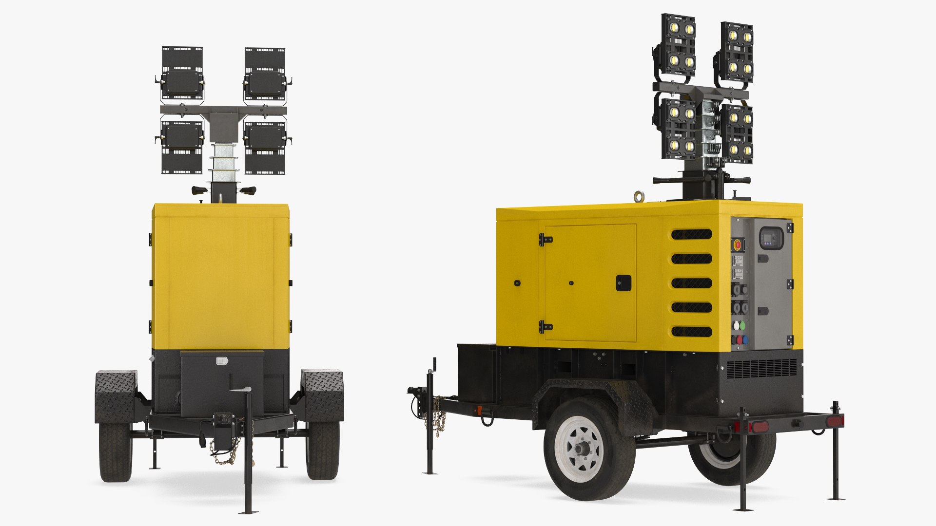 3D mobile generator lighting mast model - TurboSquid 1546375