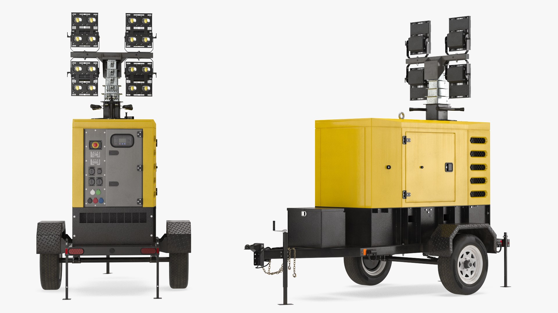 3D mobile generator lighting mast model - TurboSquid 1546375