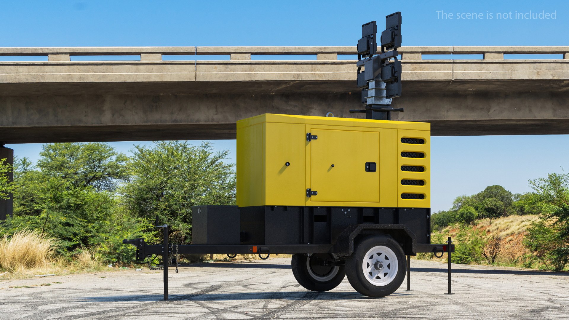 3D mobile generator lighting mast model - TurboSquid 1546375