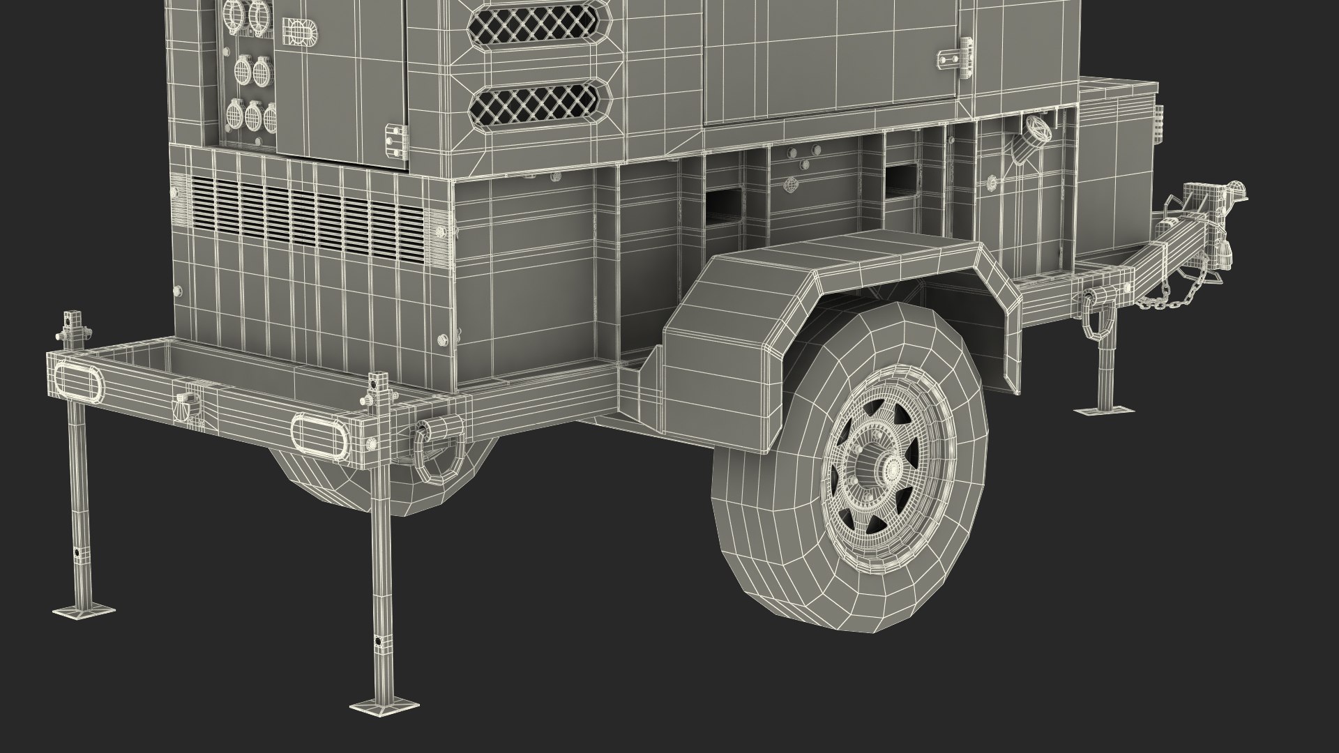 3D Mobile Generator Lighting Mast Model - TurboSquid 1546375