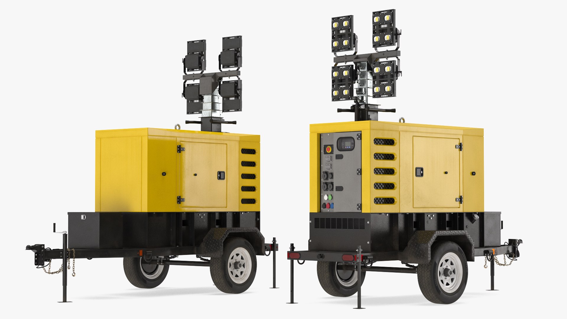 3D mobile generator lighting mast model - TurboSquid 1546375