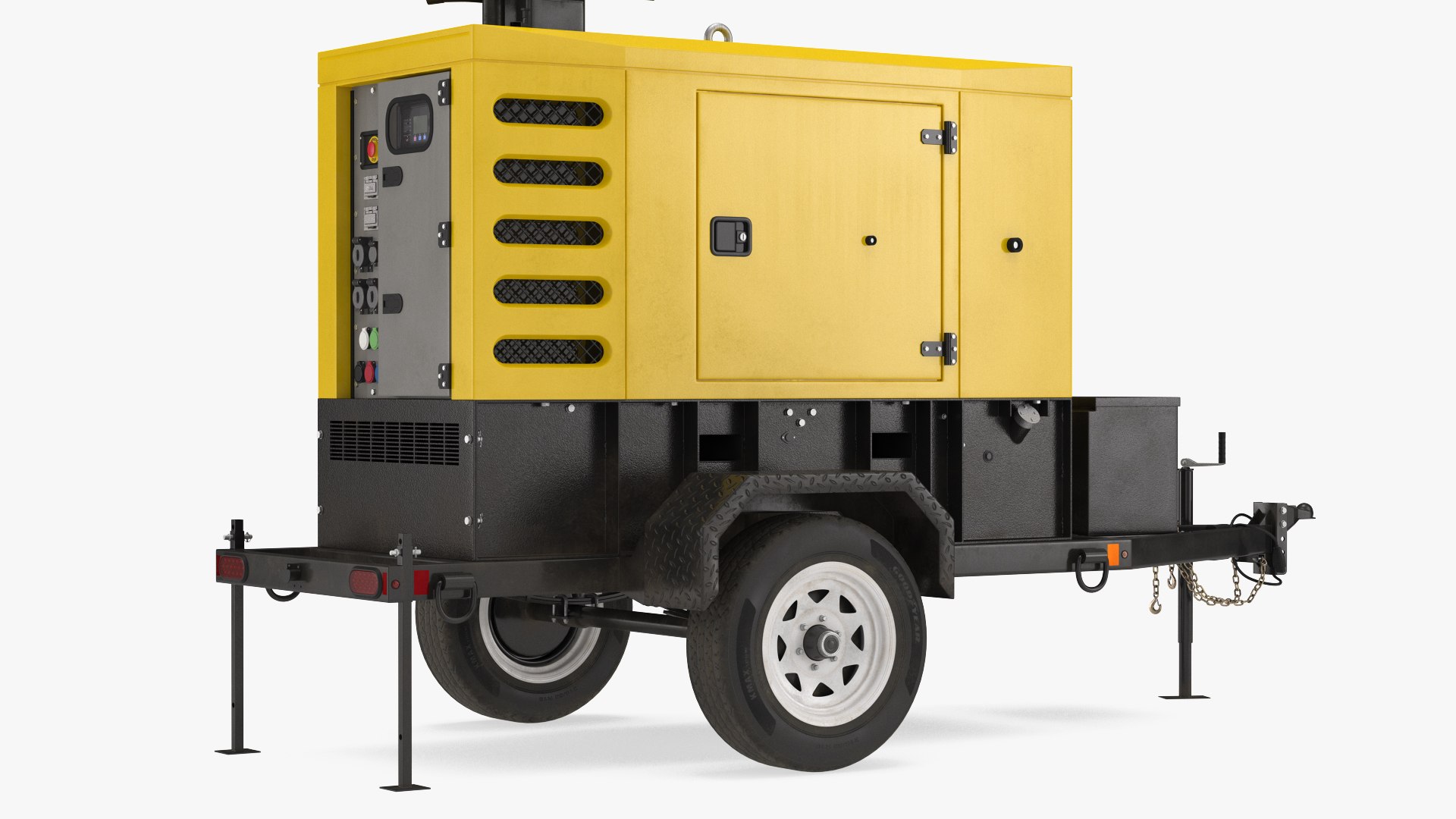 3D mobile generator lighting mast model - TurboSquid 1546375