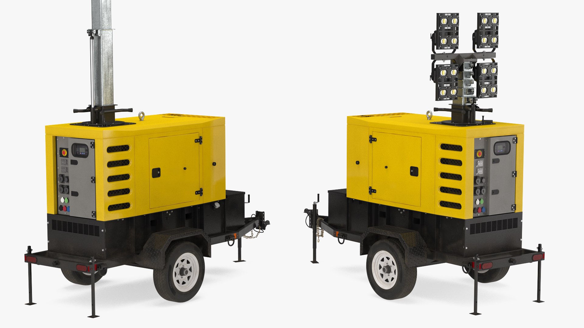 3D mobile generator lighting mast model - TurboSquid 1546375