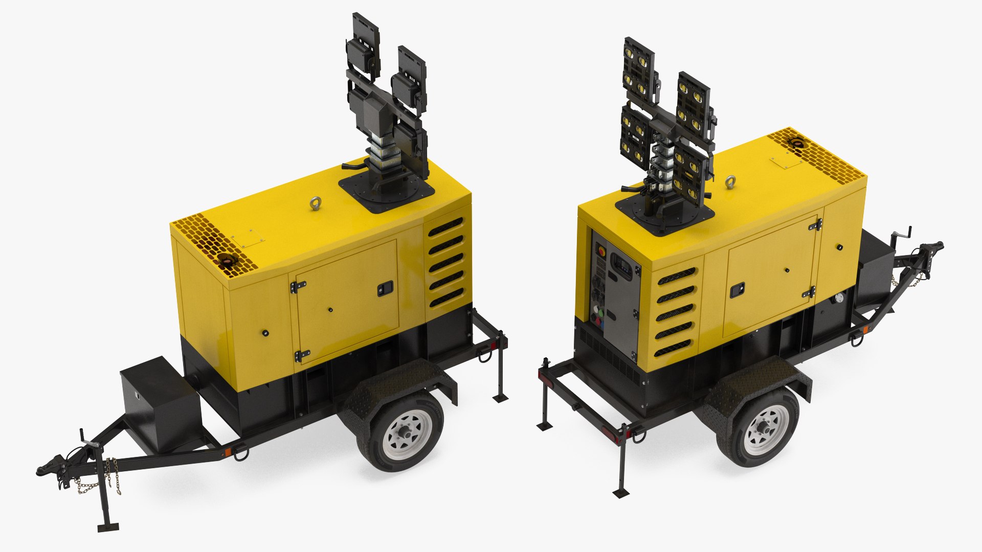 3D mobile generator lighting mast model - TurboSquid 1546375