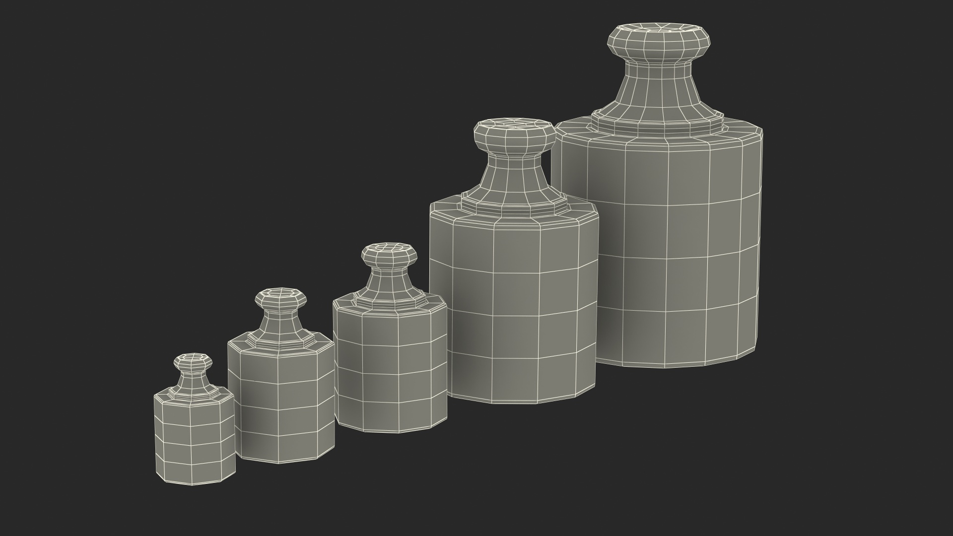 3D Vintage Scale Weights Set Model - TurboSquid 1632850